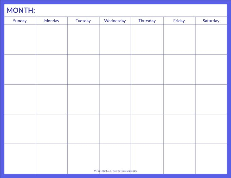 Free Blank Calendar Template For Mac 2022 FreeBlankCalendar